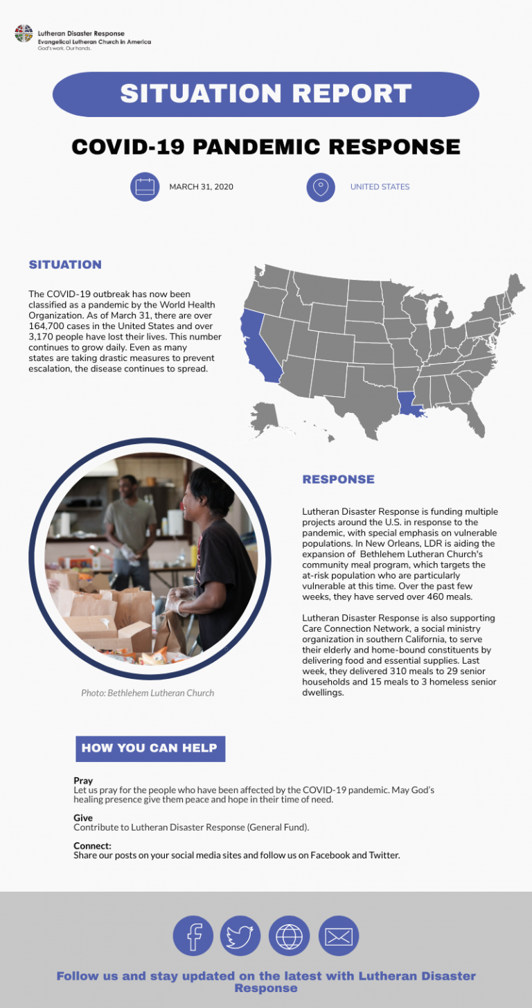 Situation Report: COVID-19 US Response - Lutheran Disaster Response ...