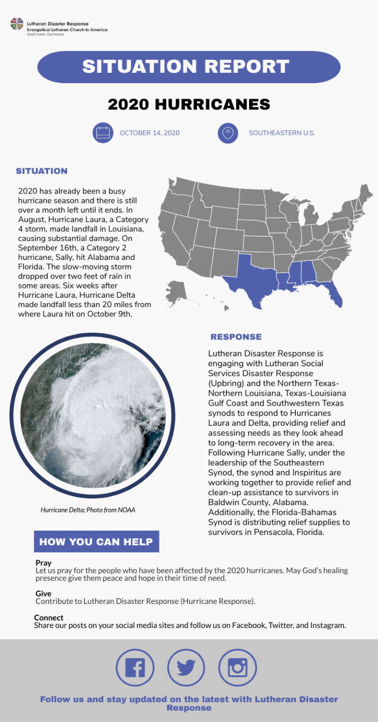 Situation Report: 2020 Hurricanes - Lutheran Disaster Response ...