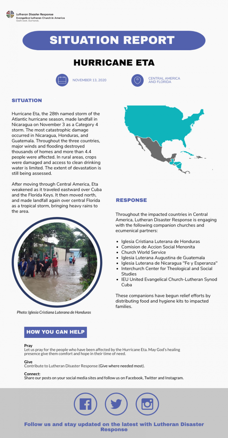 Situation Report: Hurricane Eta - Lutheran Disaster Response » Lutheran ...