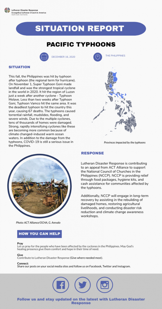 Situation Report: Pacific Typhoons - Lutheran Disaster Response ...