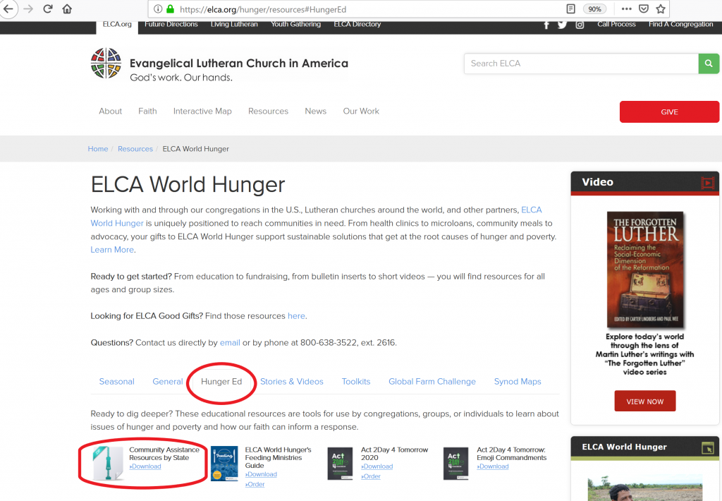 NEW! Guides for Finding Community Assistance Resources by State - ELCA ...
